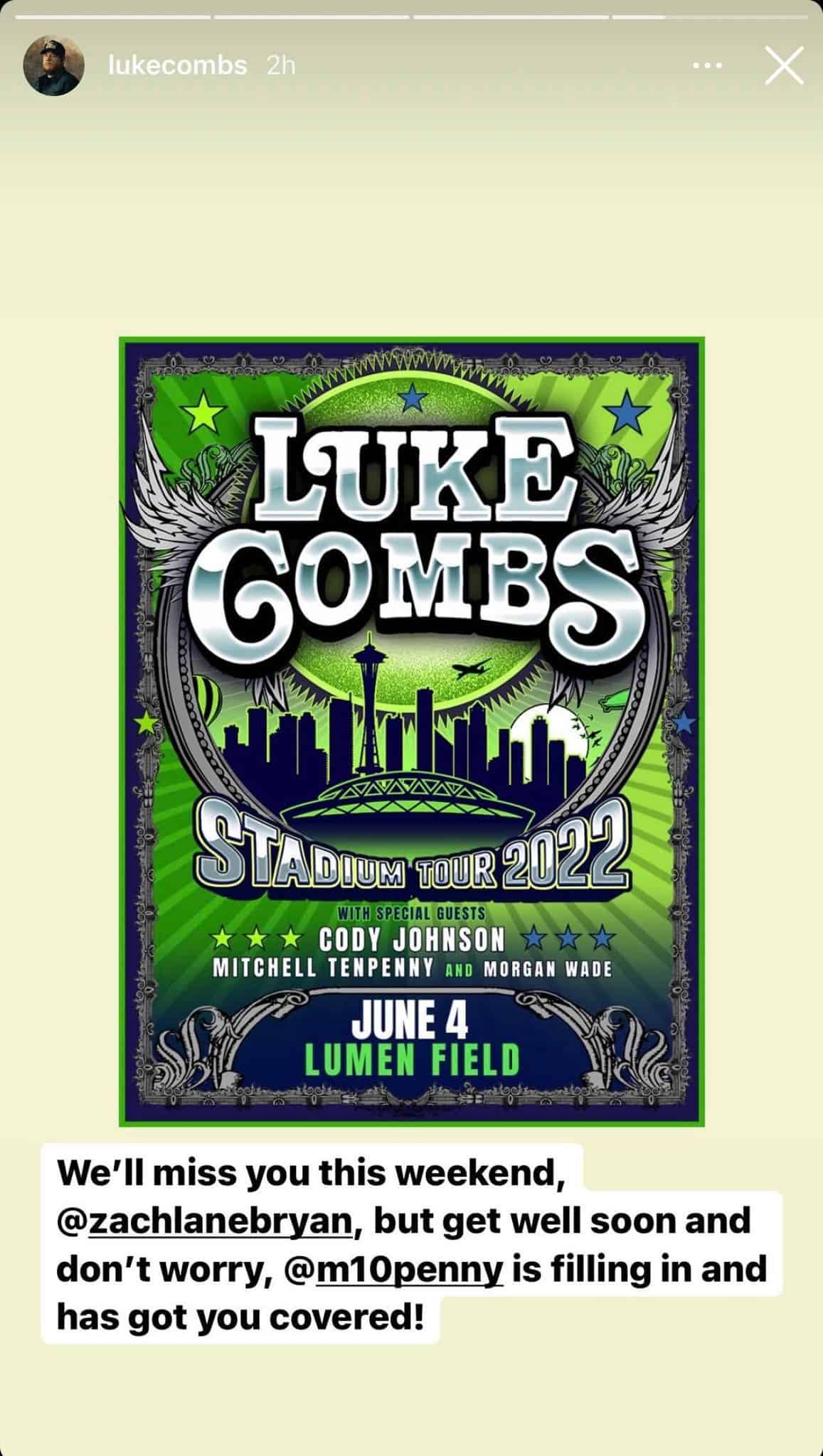 Zach Bryan Will No Longer Perform at Luke Combs' Seattle Stadium ...