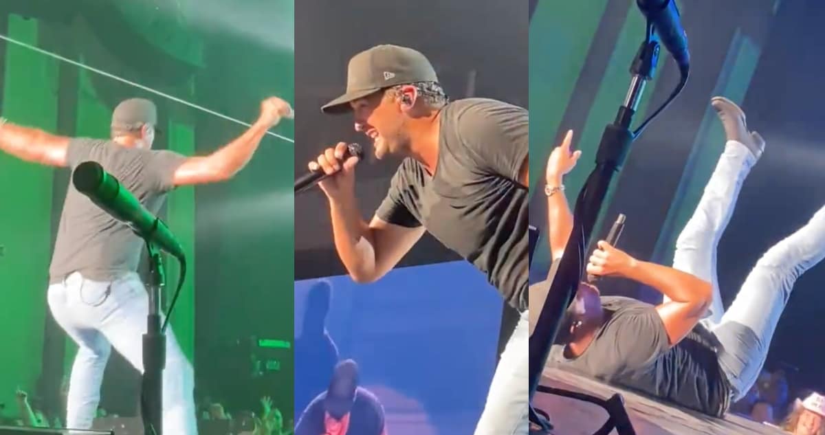 WATCH: Luke Bryan Falls Mid-Concert, Keeps His Dance Moves Going ...