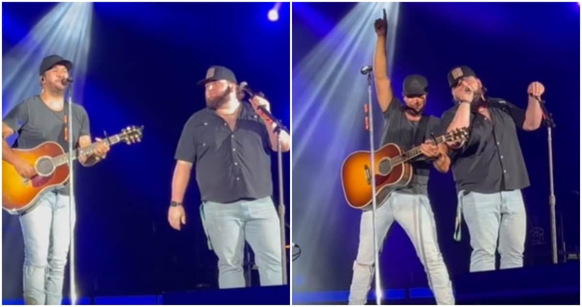 WATCH: Luke Bryan Joined By Luke Combs Look-Alike For Impromptu 'When ...