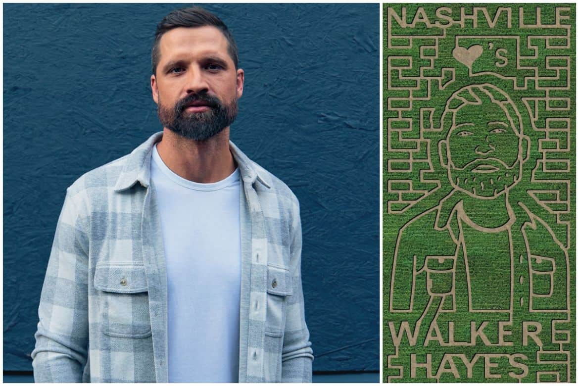 Tennessee Farm Debuts Huge Corn Maze Featuring Walker Hayes' Face ...