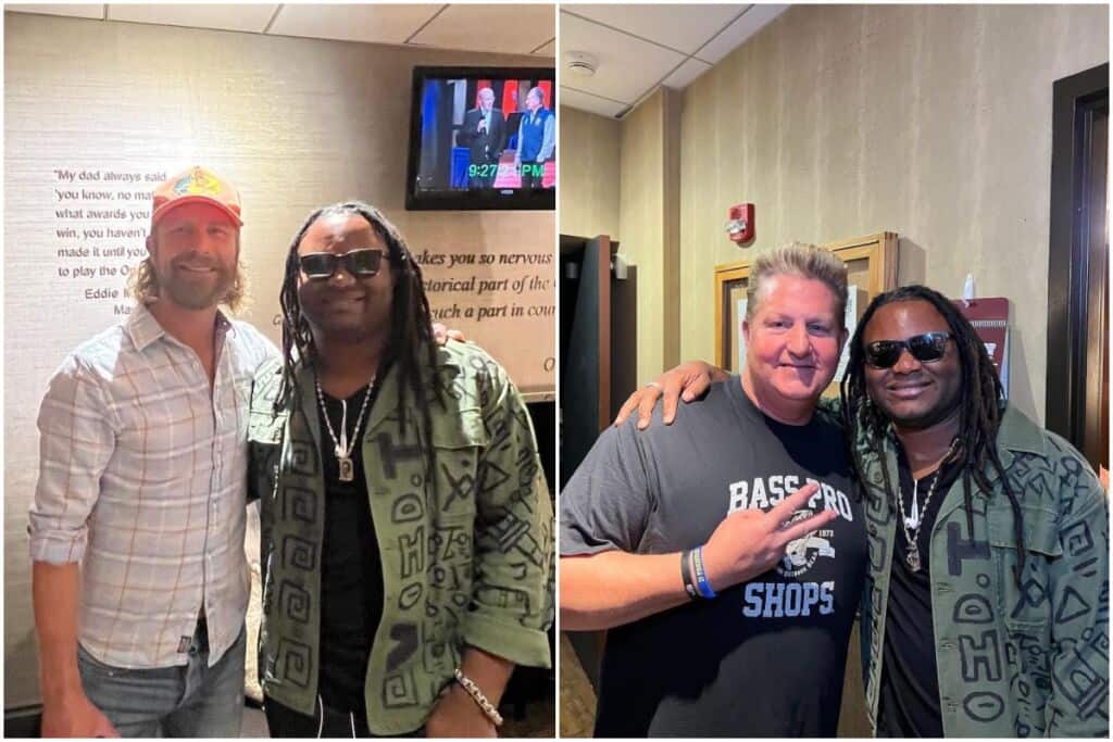 Blessing Offor Strikes A Pose With Dierks Bentley And Gary LeVox Ahead ...