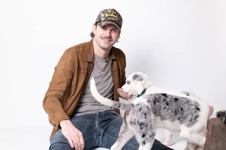 WATCH: Matt Stell Showered With Puppy Kisses On The 'Pupdate' - Country Now