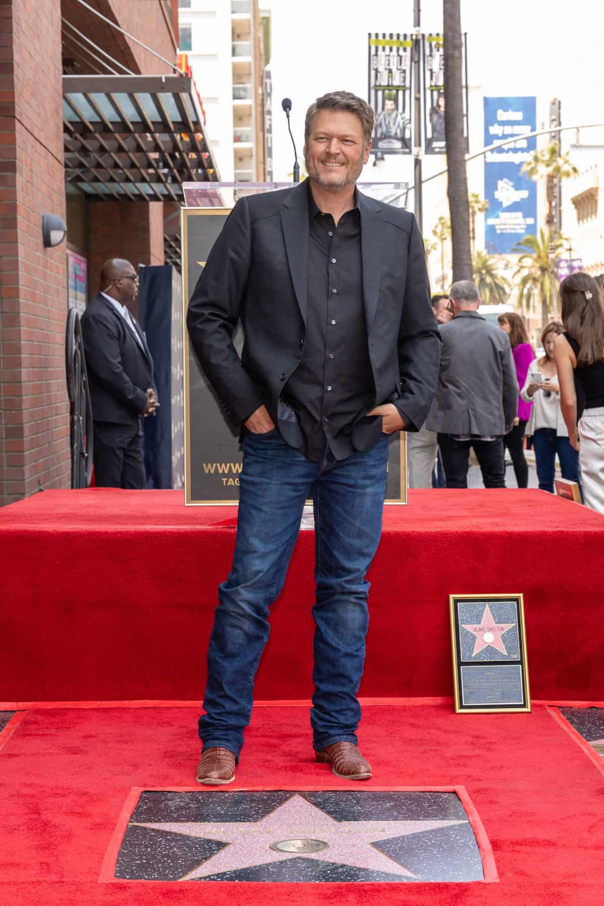 Blake Shelton All Smiles As He Celebrates Hollywood Walk Of Fame Honor ...