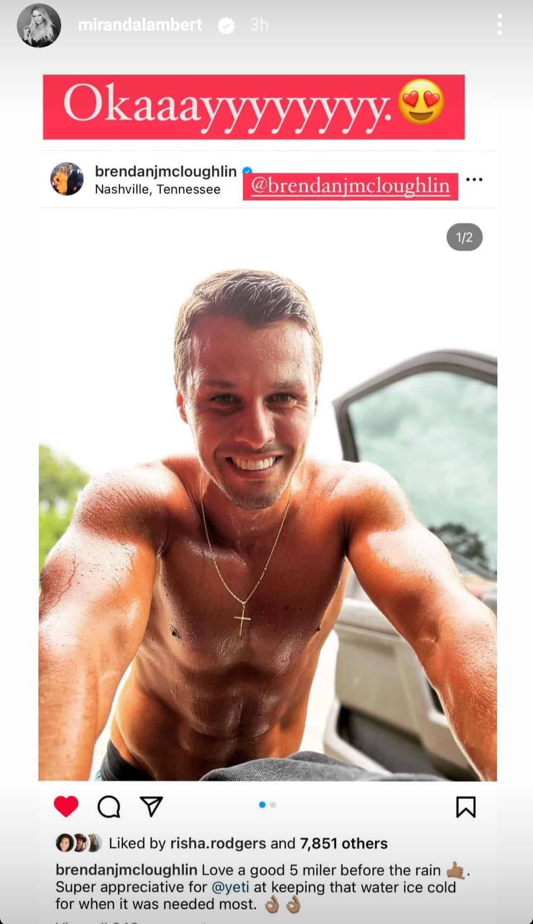 Miranda Lambert and Jelly Roll Playfully Comment on Brendan McLoughlin ...