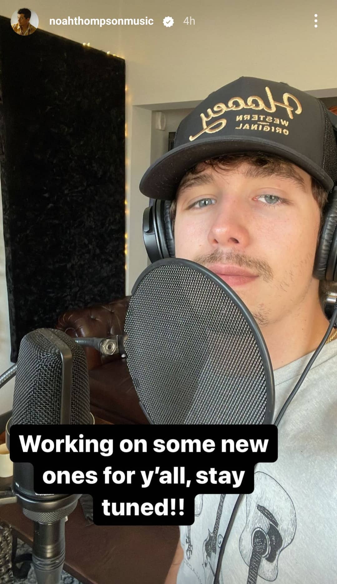 'American Idol' Winner Noah Thompson Shares Studio Selfie And Exciting ...