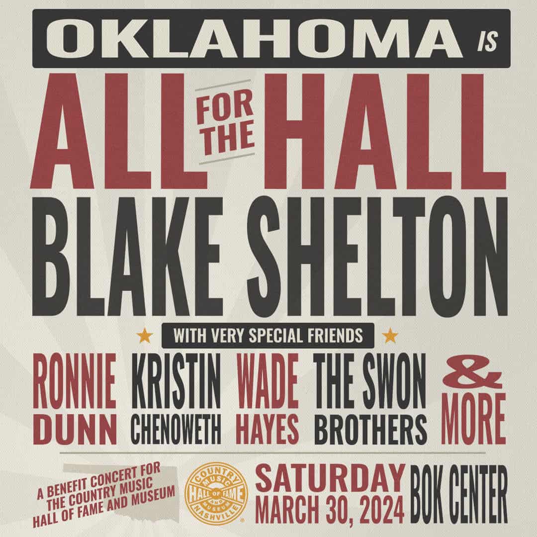 Blake Shelton To Headline First-Ever All For The Hall Concert In ...