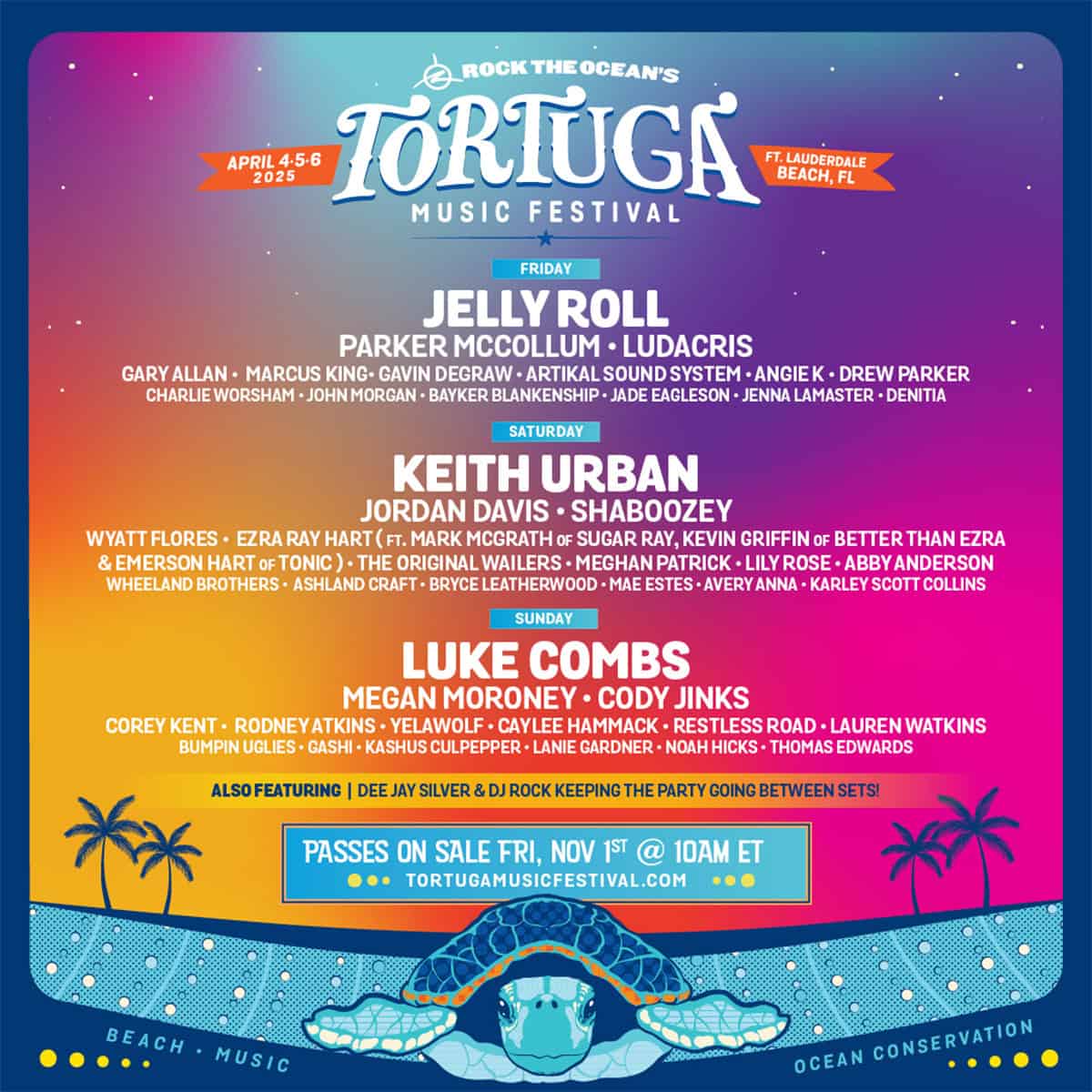 Jelly Roll, Keith Urban, & Luke Combs To Headline 2025 Tortuga Music ... Jelly Roll, Keith Urban, & Luke Combs To Headline 2025 Tortuga Music ...
