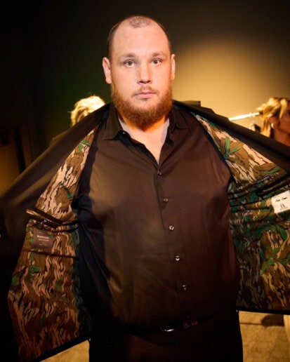 Luke Combs Rocks Custom Columbia PFG Suit During Date Night With Wife ...