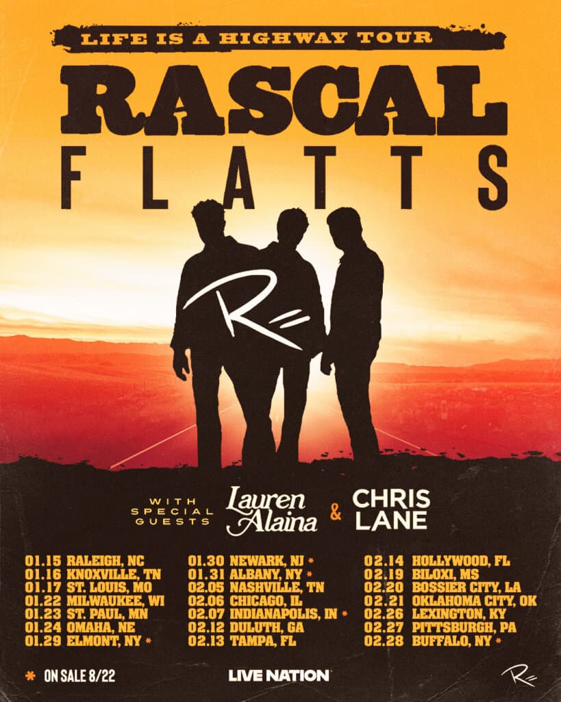 Rascal Flatts 'Keep the Party Going' with 2026 Life is a Highway Tour ...