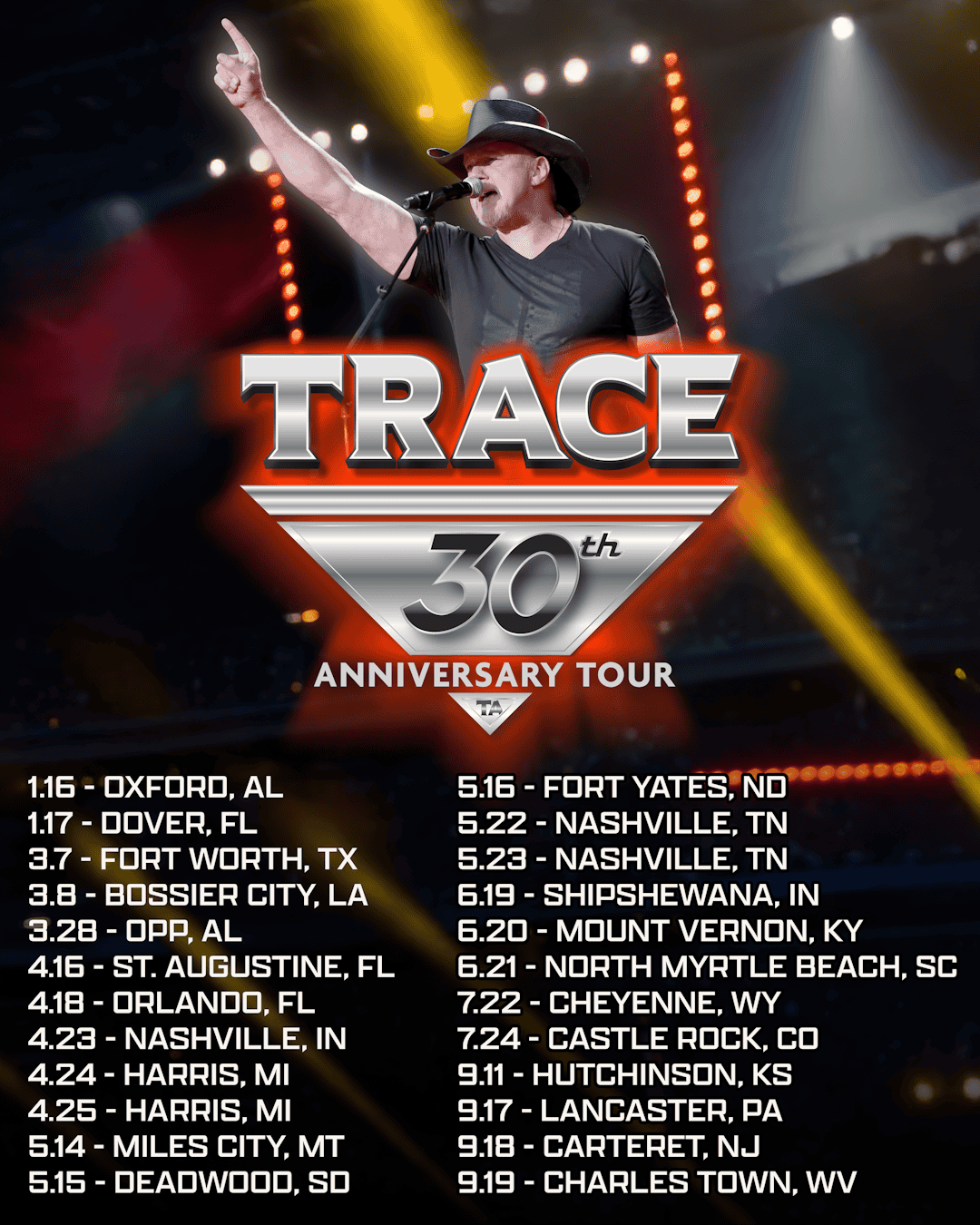 Trace Adkins Announces 30th Anniversary Tour For 2026 - Country Now