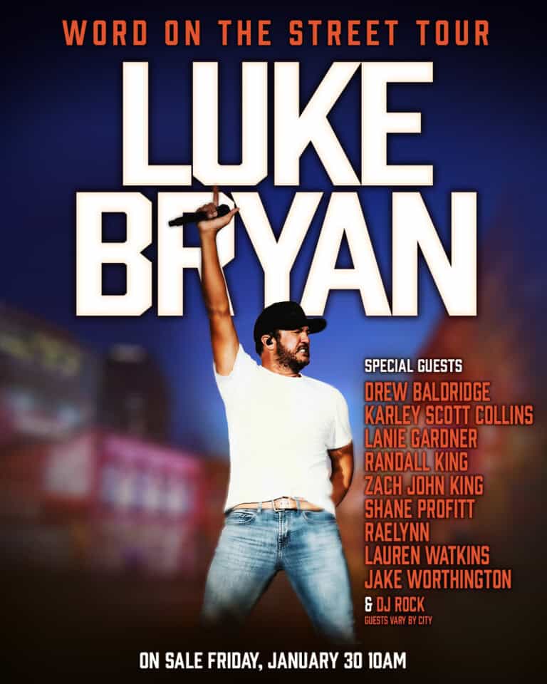 Luke Bryan Announces 2026 Word On The Street Tour: Dates, Ticket Info ...