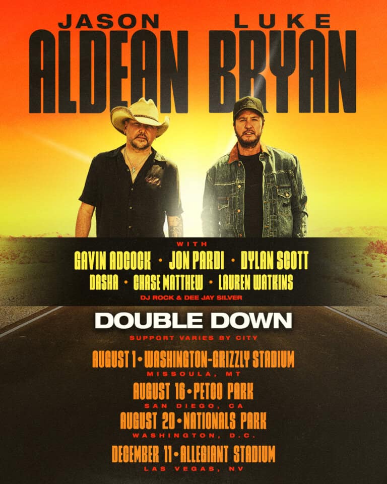 Jason Aldean & Luke Bryan Announce 2026 DOUBLE DOWN Tour: Dates ...